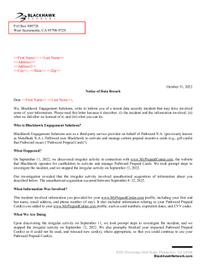 Fillable Online What to do if you receive a data breach notification ...