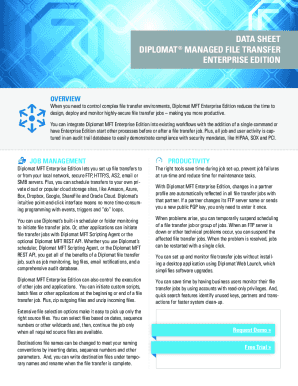 Fillable Online DATA SHEET DIPLOMAT MANAGED FILE TRANSFER ... Fax Email ...