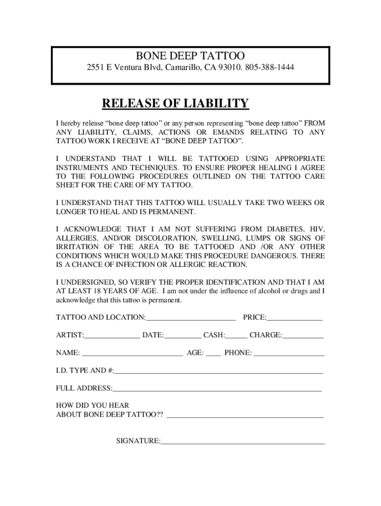 Fillable Online Bone Deep TattooBetter Business Bureau Profile Fax Email Print - pdfFiller