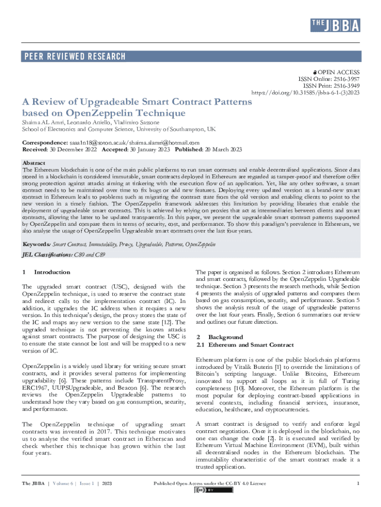 Fillable Online A Review Of Upgradeable Smart Contract Patterns Based On Fax Email Print