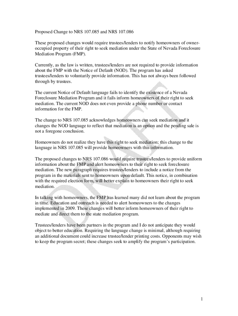 Fillable Online Nrs: Chapter 107 - Deeds Of Trust (United States) Fax ...