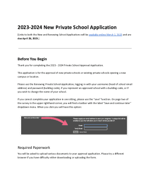 Fillable Online SAMPLE - 2023-2024 New Private School Application Fax ...