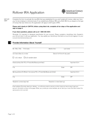 Fillable Online Safe Harbor Rollover IRA Application Fax Email Print ...