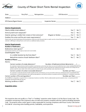Fillable Online Short-Term Rental Life-Safety Inspections MOU Fax Email ...