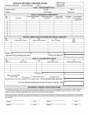 Fillable Online 2021-2023 Form CA Tenant Income Certification Fill ...