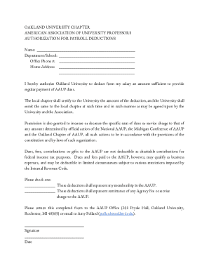 Fillable Online AAUP Dues Form Fax Email Print - pdfFiller