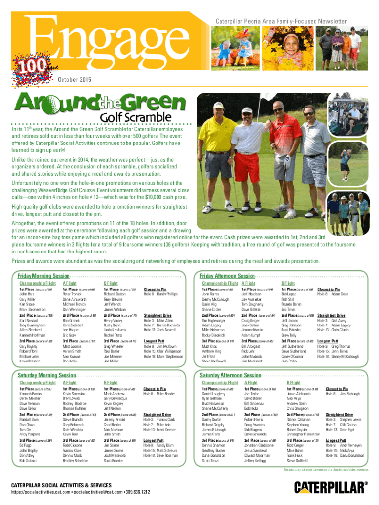 Fillable Online Engage Caterpillar Peoria Area Family-Focused ...