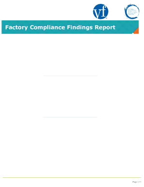 Fillable Online Factory Compliance Findings Report Fax Email Print ...