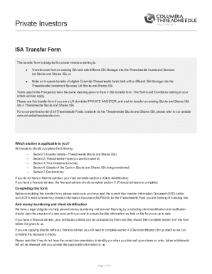 Fillable Online Forester Life ISA - Transfer Application Form Fax Email ...