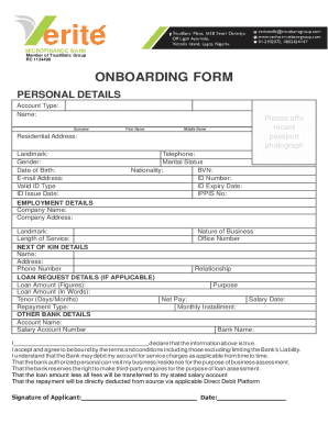 Fillable Online ONBOARDING FORM Fax Email Print - pdfFiller