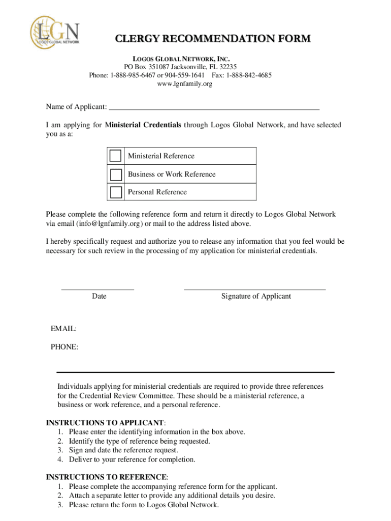 Fillable Online Logos Global Network - Fill Online, Printable, Fillable ...