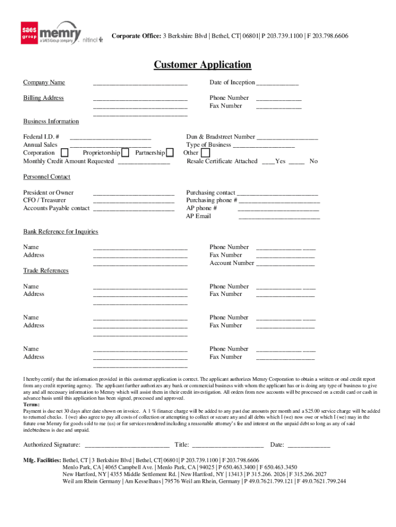 Fillable Online Customer Credit Approval Process Fax Email Print ...