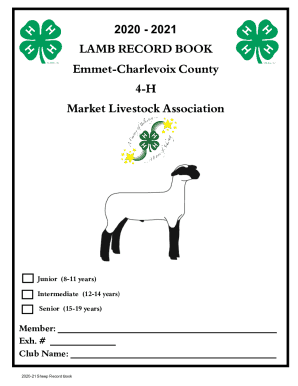 Fillable Online Florida 4-H Livestock Market Animal Record Book Fax ...