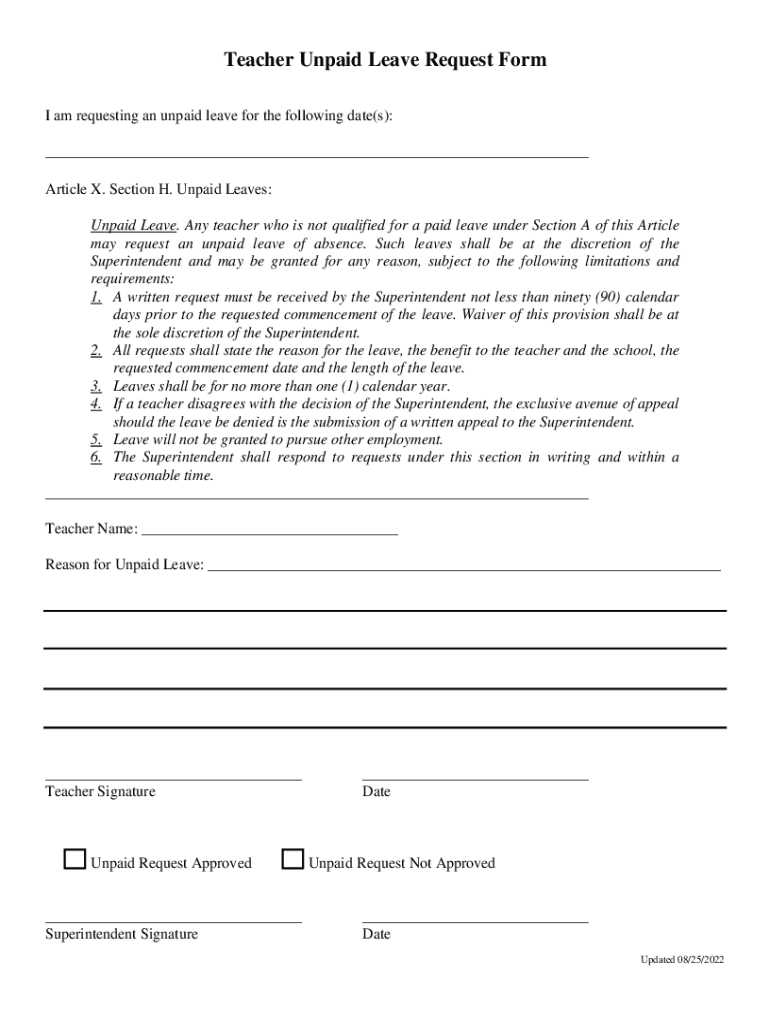 Fillable Online Leaves of absence Fax Email Print - pdfFiller