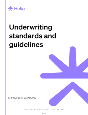 Fillable Online Underwriting standards and guidelines Fax Email Print ...