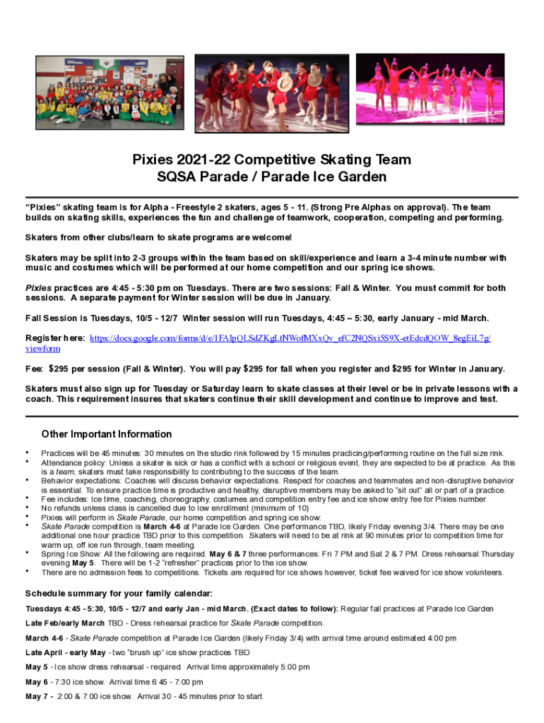 Fillable Online 21-22 Pixies Info Sheet Fax Email Print - pdfFiller