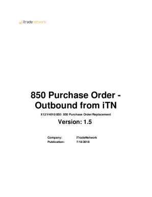 Fillable Online Outbound from iTN - 850 Purchase Order Fax Email Print ...