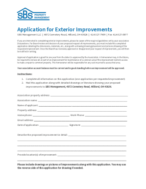 Fillable Online Improvements Form Fax Email Print - pdfFiller