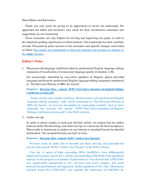 Fillable Online Response to Reviewers Cover Letter Dear Editor, We ...