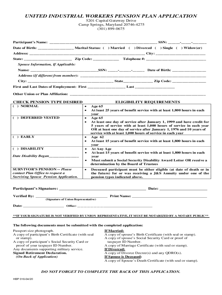 Fillable Online Fillable Online UIW Pension Plan Annuity Certification Form Fax Email Print ...