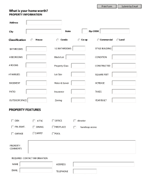 Fillable Online How Much is My House Worth? Free Home Value Estimator ...