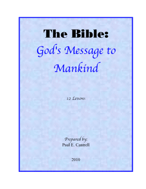 Fillable Online BIBLE--God's Message to Man, THE.doc Fax Email Print - pdfFiller