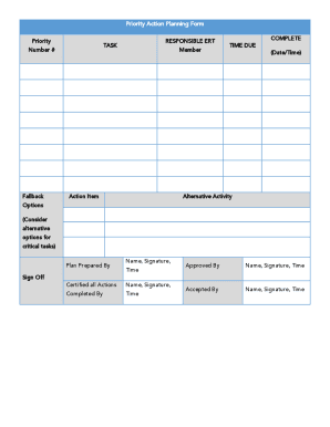 Fillable Online strategic priority Action Plan Template (or APT) - IMS ...