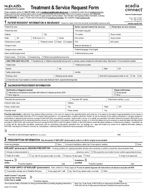 Fillable Online Treatment & Service Request Form Fax Email Print ...