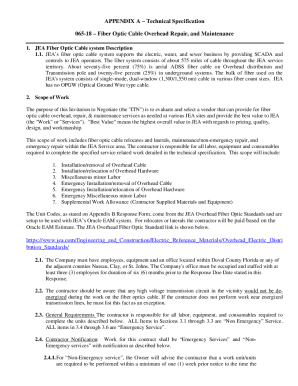 Fillable Online Fiber Optic Cable Overhead Repair, and Maintenance Fax ...