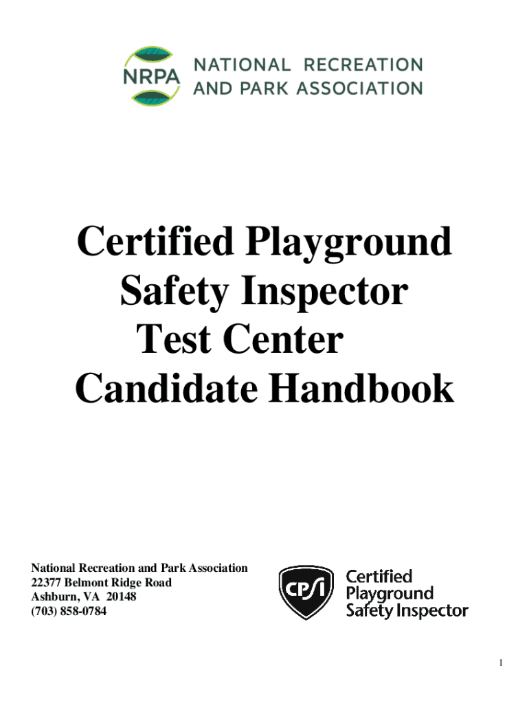 Fillable Online Certification: Certified Playground Safety Inspector ...