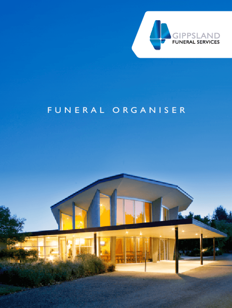 Fillable Online FUNERAL ORGANISER Fax Email Print - pdfFiller