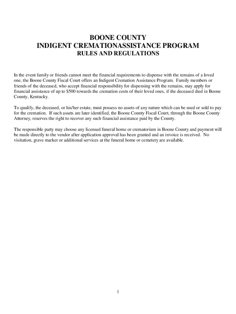 Fillable Online What is an 'indigent burial' and when to opt for a ...