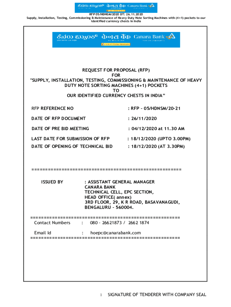 Fillable Online 1 SIGNATURE OF TENDERER WITH COMPANY SEAL REQUEST ...