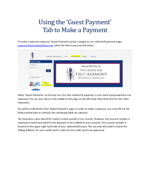 Fillable Online Using the 'Guest Payment' Tab to Make a Payment Fax ...