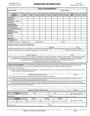 Fillable Online Form 2935 admission texas - cynthia-costello.com Fax ...