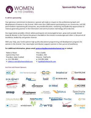 Fillable Online A call for sponsorship Fax Email Print - pdfFiller