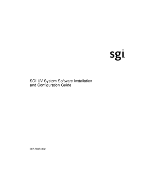 Fillable Online SGI UV System Software Installation and ... - irix7.com ...