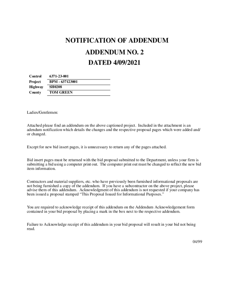 Fillable Online ftp dot state tx NWMLS Form 22AFinancing Addendum ...