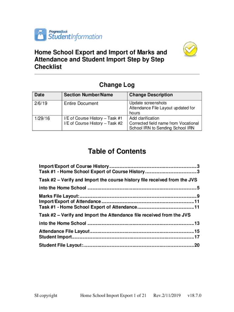 Fillable Online Home School Export and Import of Marks and Attendance and ... Fax Email Print ...