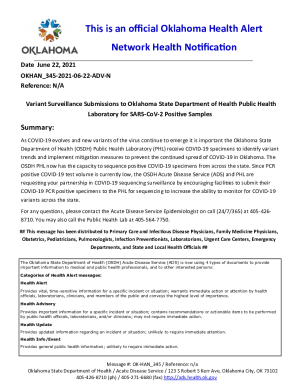 Fillable Online This is an official Oklahoma Health Alert Network ...