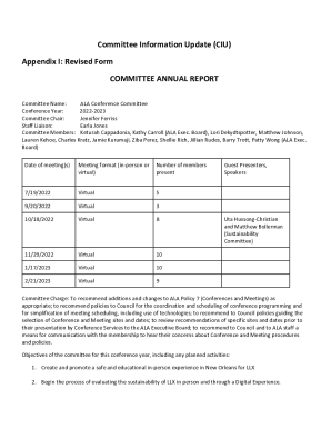 Fillable Online Revised Form COMMITTEE ANNUAL REPORT Fax Email Print ...