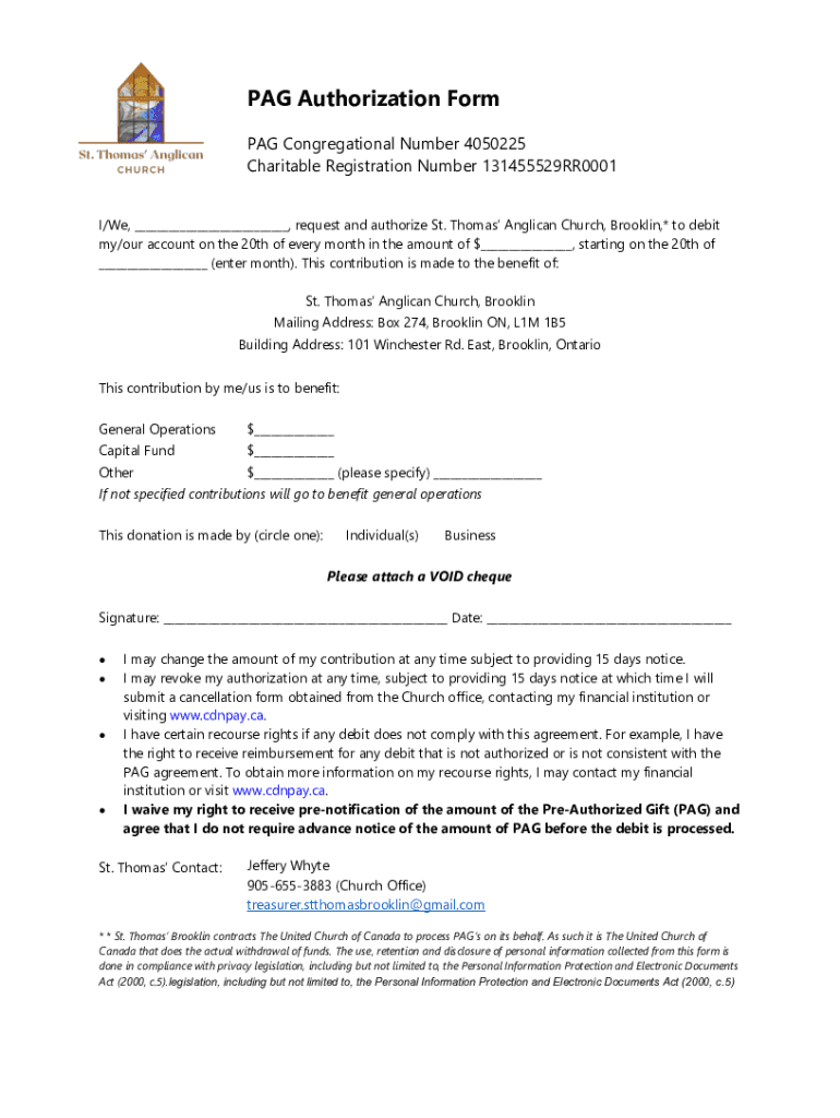Fillable Online 2. UPDATED PAG Authorization Form.docx Fax Email Print - pdfFiller