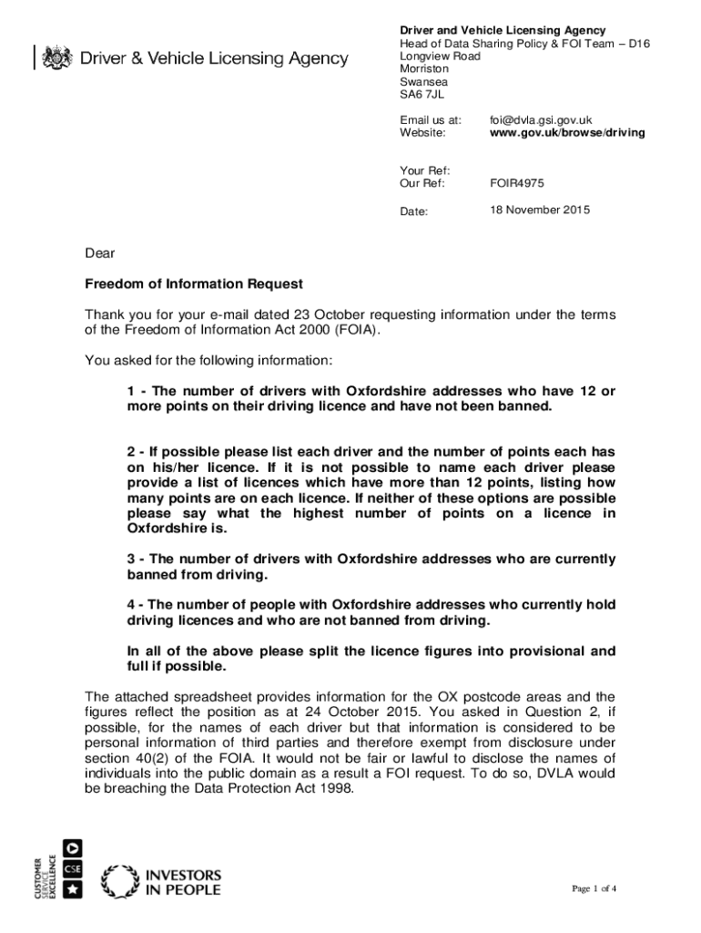 Fillable Online Fran Davies - Driver and Vehicle Licensing Agency (DVLA) Fax Email Print - pdfFiller