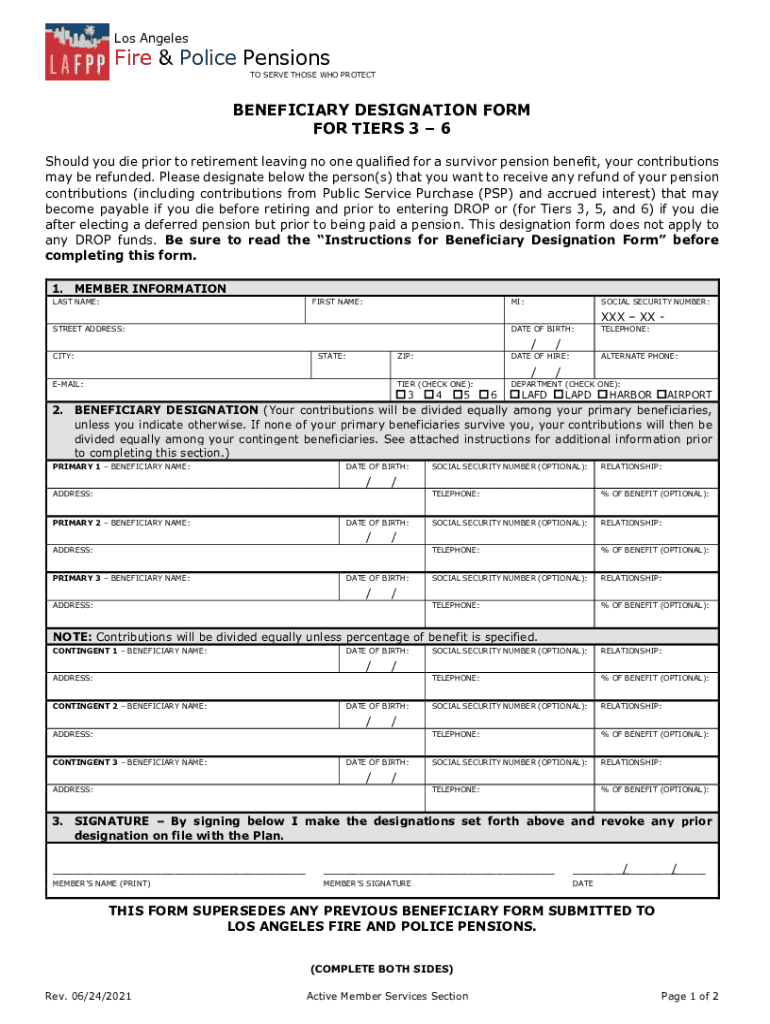 Fillable Online Beneficiary Form - 20210624 Fax Email Print - pdfFiller