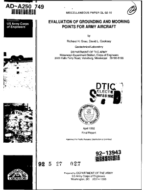 Fillable Online Evaluation of Grounding and Mooring Points for Army ...