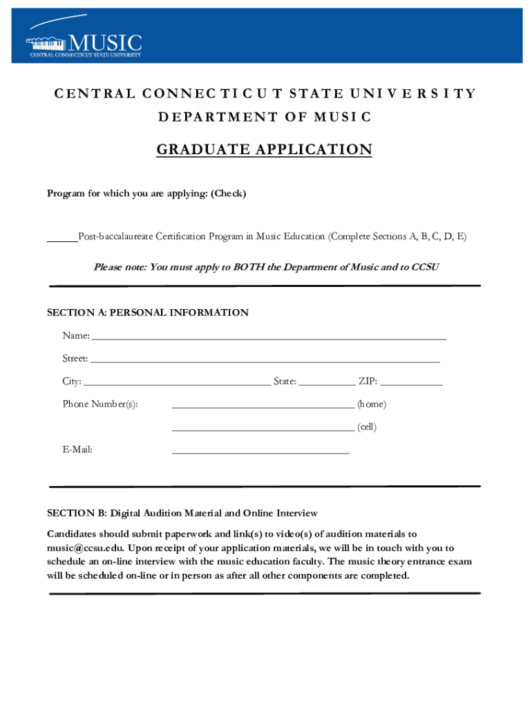 Fillable Online How to ApplyUConn MusicSchool of Fine Arts Fax Email ...