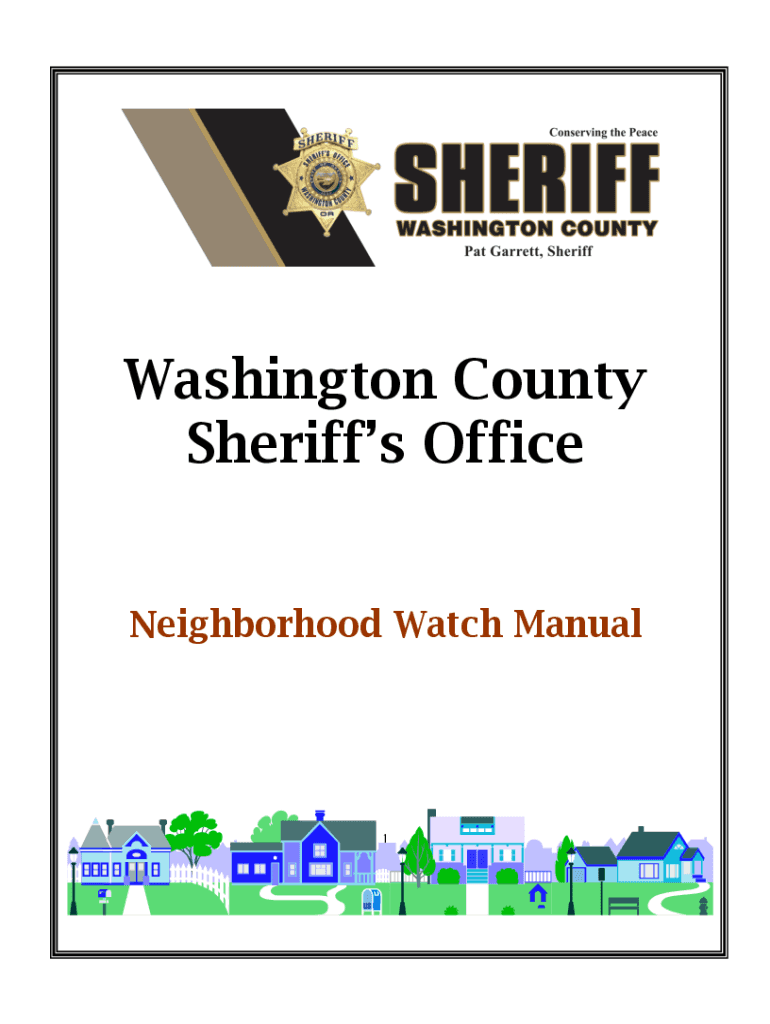 Fillable Online Responsibilities Forming a Neighborhood Watch Group ...