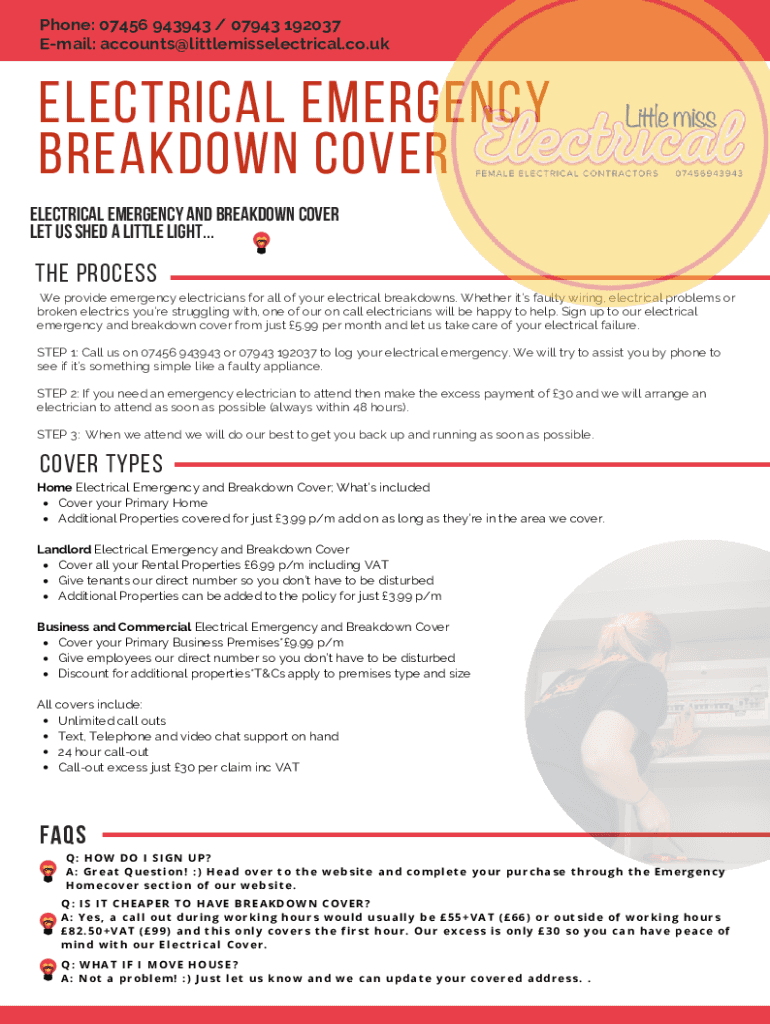 Fillable Online Electrical Cover forms Fax Email Print - pdfFiller