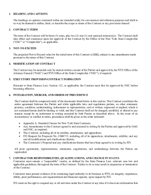 Fillable Online Captions and Headings Sample Clauses Fax Email Print - pdfFiller