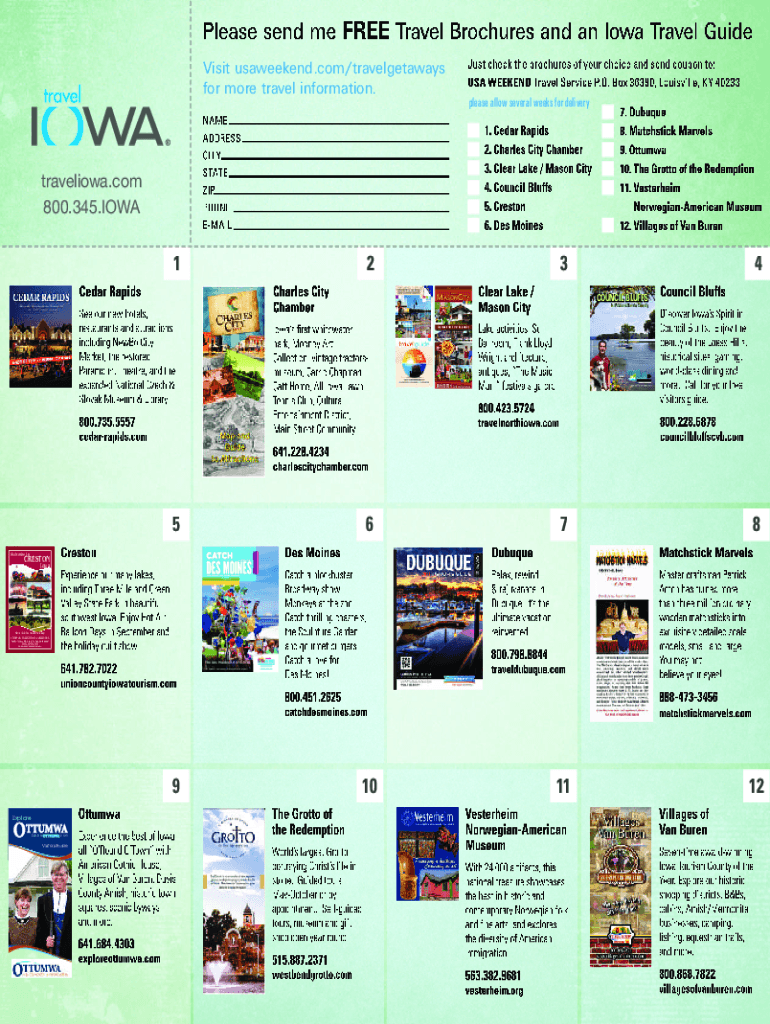 Fillable Online Free US State Travel Guides & Maps For Every State Fax ...